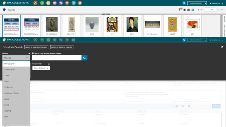 TMS Collections 2020 · Web-Based CMS for Museums · Gallery Systems